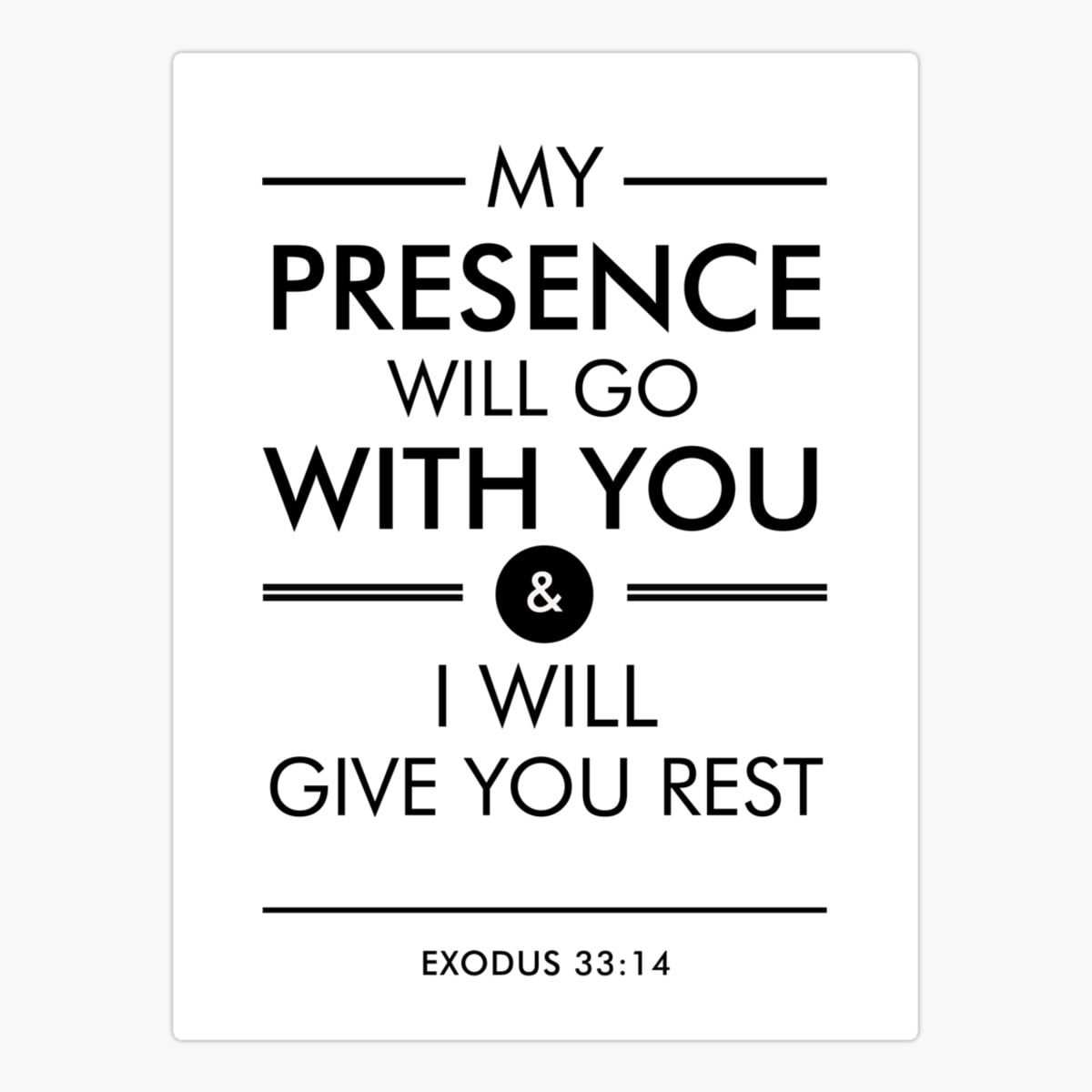 Stickology Exodus 33-14 - Spiritual Wall Art - Bible Verses Art ...