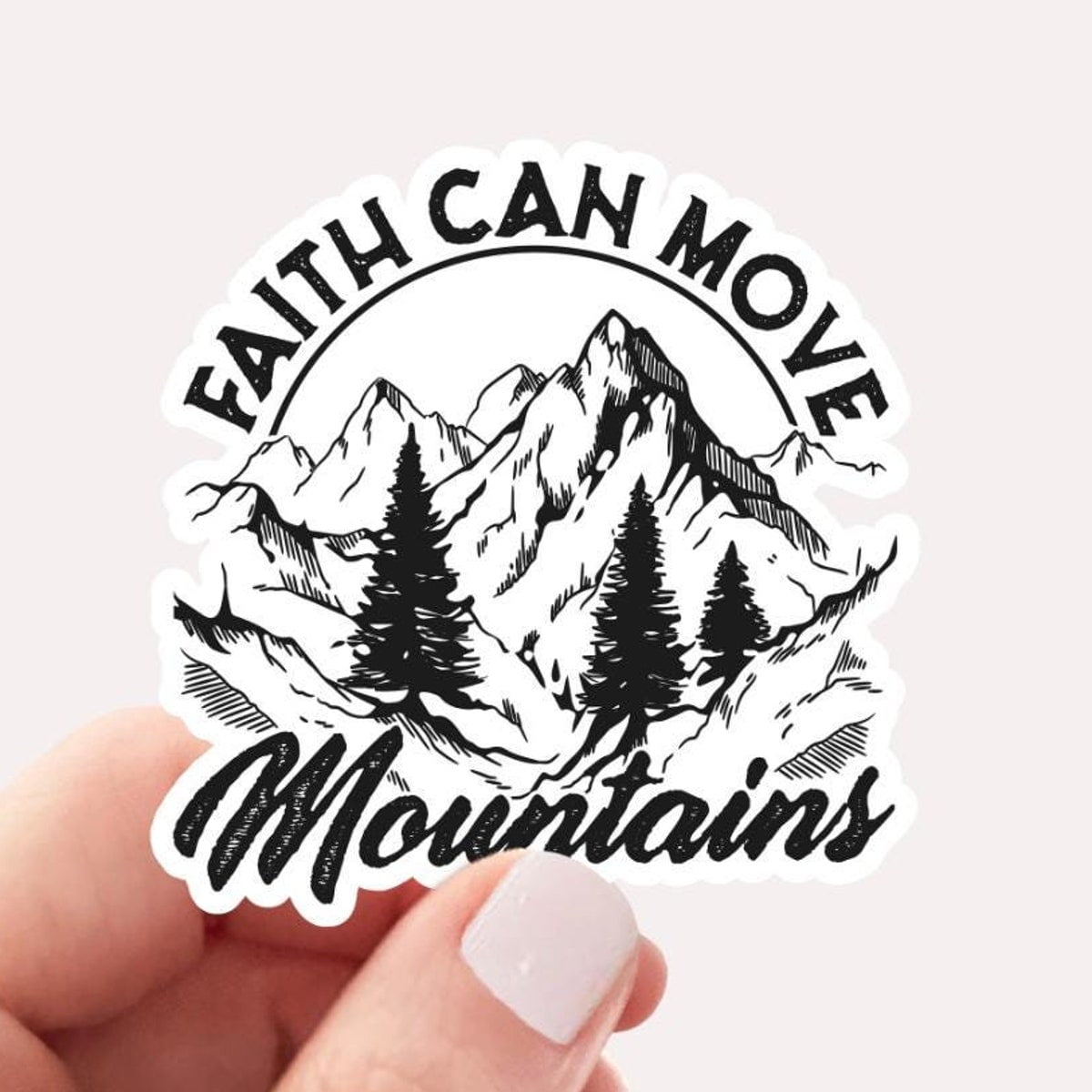 Stickology Faith Can Move Mountains Sticker, Womens Christian Religious ...