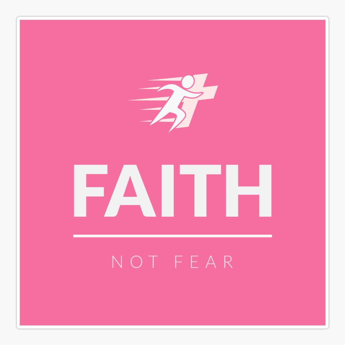 Stickology Faith Not Fear Shirt Sticker, Phone Decal Water Bottle ...