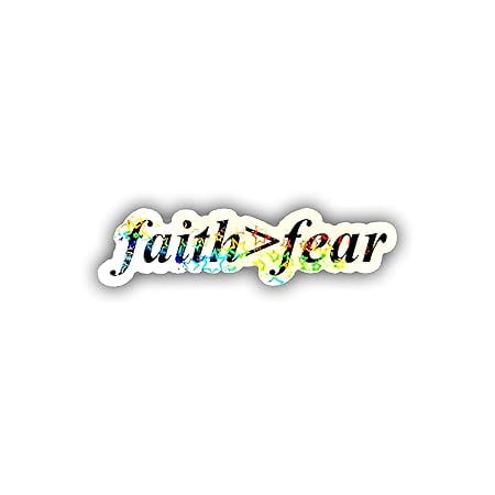 Stickology Faith Over Fear Holographic Stickers, Christian Hologrpahic ...