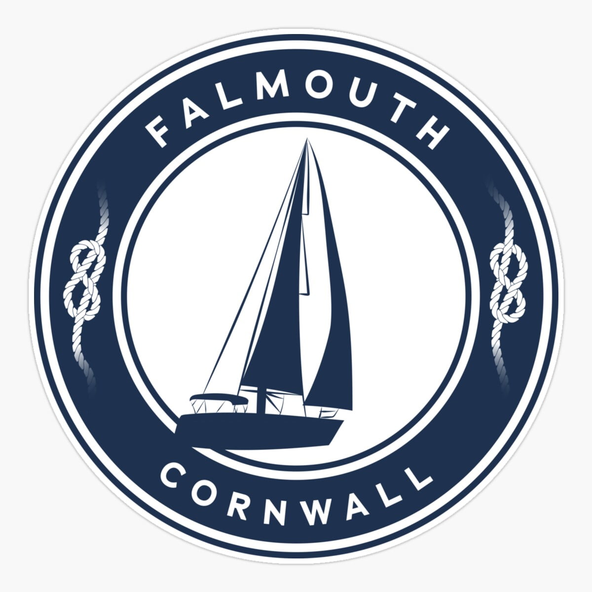 Stickology Falmouth Cornwall Sailing Sticker, Phone Decal Water Bottle ...