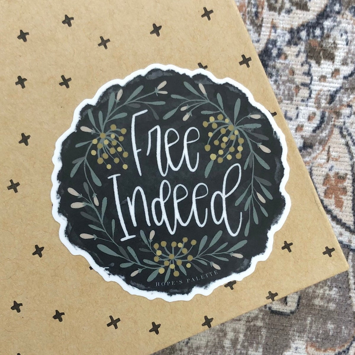 Stickology Free Indeed Vinyl Sticker, Christian laptop sticker, Freedom ...