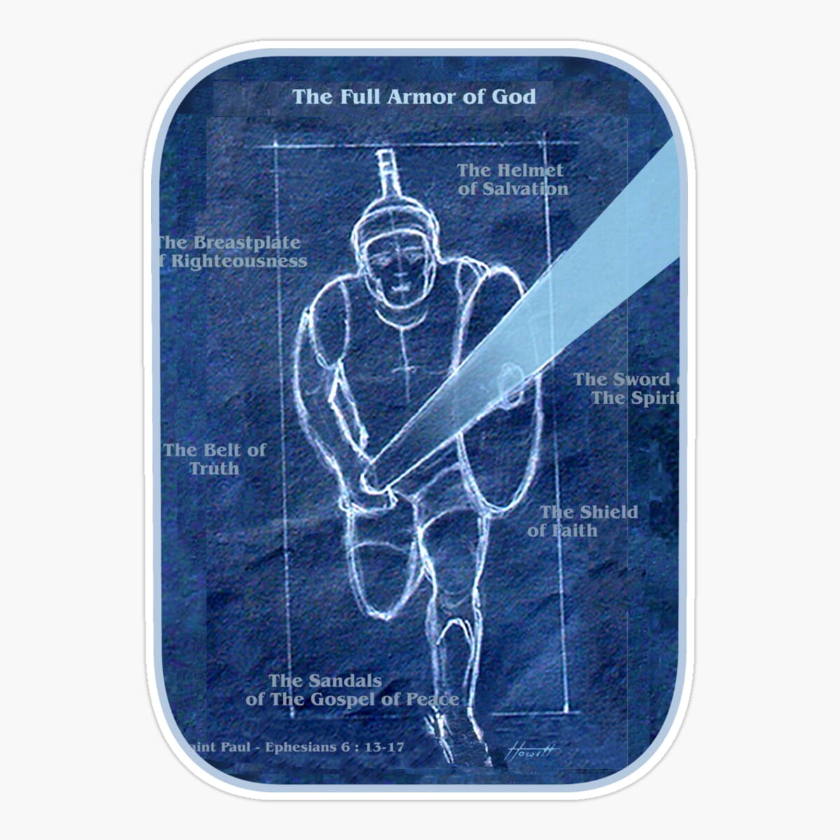 Stickology Full Armor Of God - Warrior 2 Sticker, Phone Decal Water ...