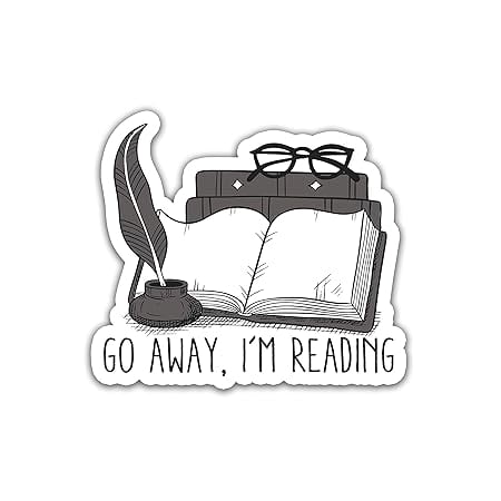 Stickology Go Away I'm Reading Sticker, Water Assistant Die-Cut Vinyl ...