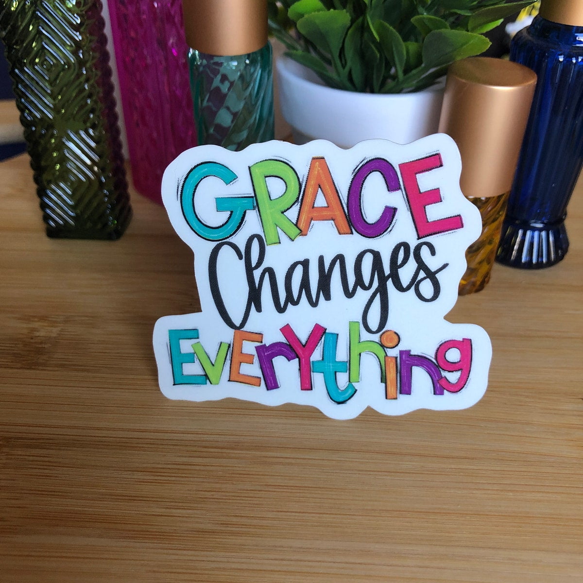 Stickology Grace changes everything Faith Sticker Scripture sticker ...