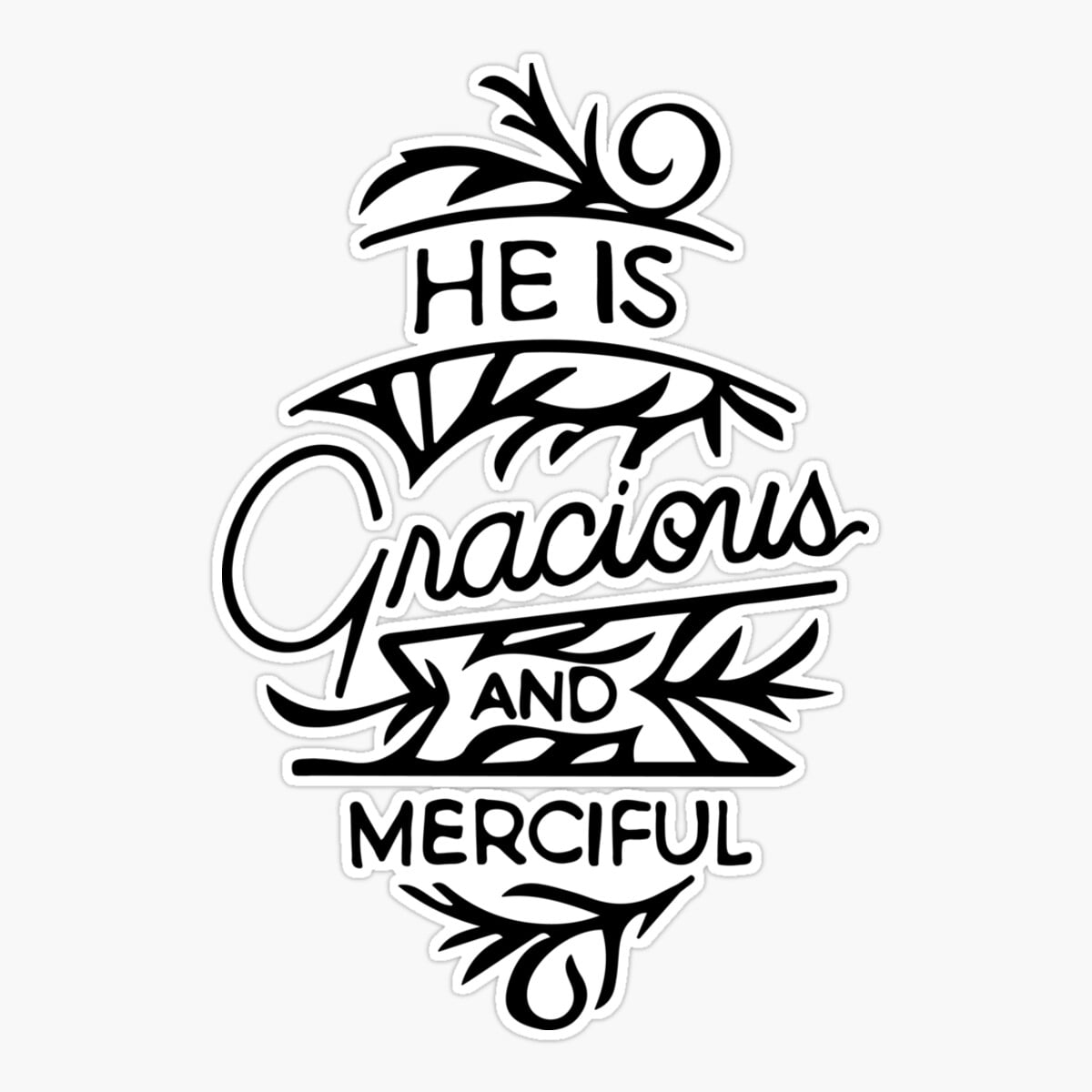 Stickology Gracious And Merciful Sticker, Phone Decal Water Bottle ...