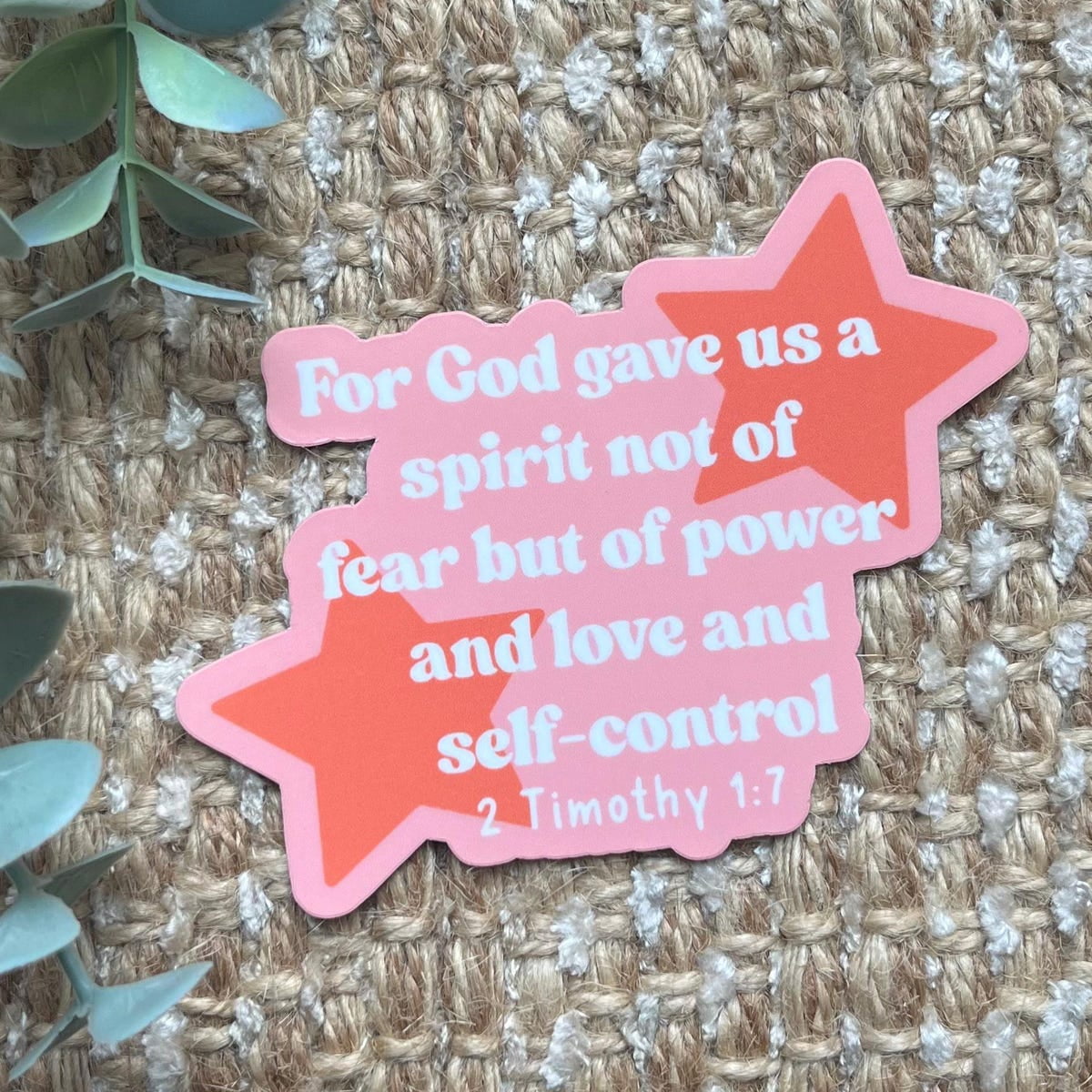 Stickology Hand made Bible verse sticker 2 Timothy 1:7 - Walmart.com