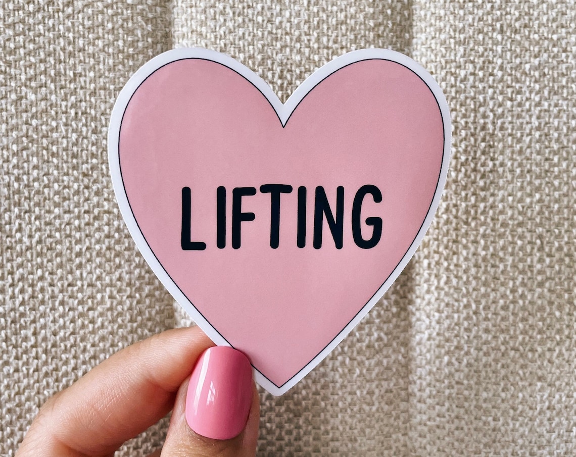 Stickology Heart lifting er, motivational gym er, gym water bottle er ...