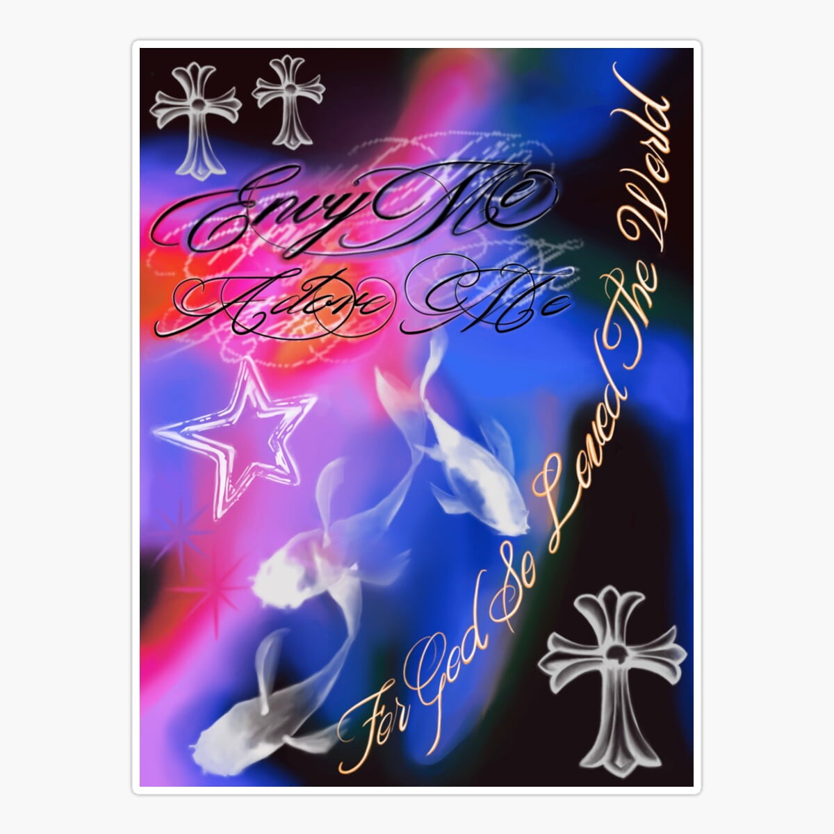 Stickology Heavenly Poster- Christian Crosses, Koi Fish, Inspirational ...