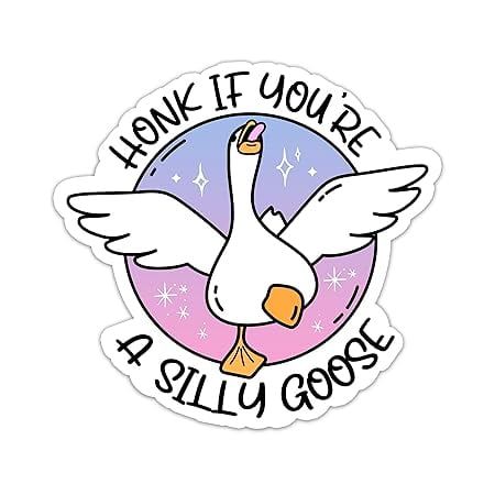 Stickology Honk If You're Silly Goose Stickers, Silly Goose Water ...