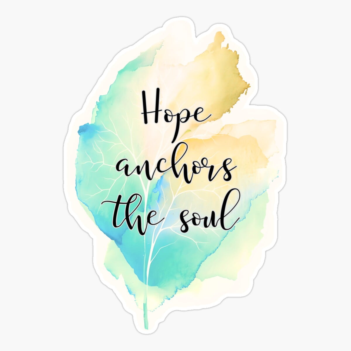 Stickology Hope Anchors The Soul Bible Verses Sticker, Phone Decal ...
