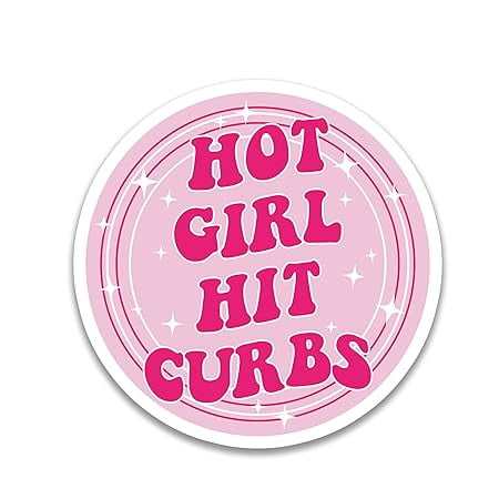Stickology Hot Girls Hit Curbs Sticker, Bumper Stickers, Water Assitant ...