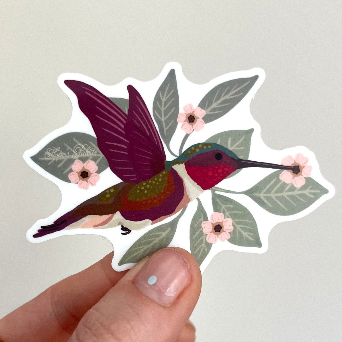 Stickology Hummingbird Sticker, Ruby throated hummingbird vinyl laptop ...