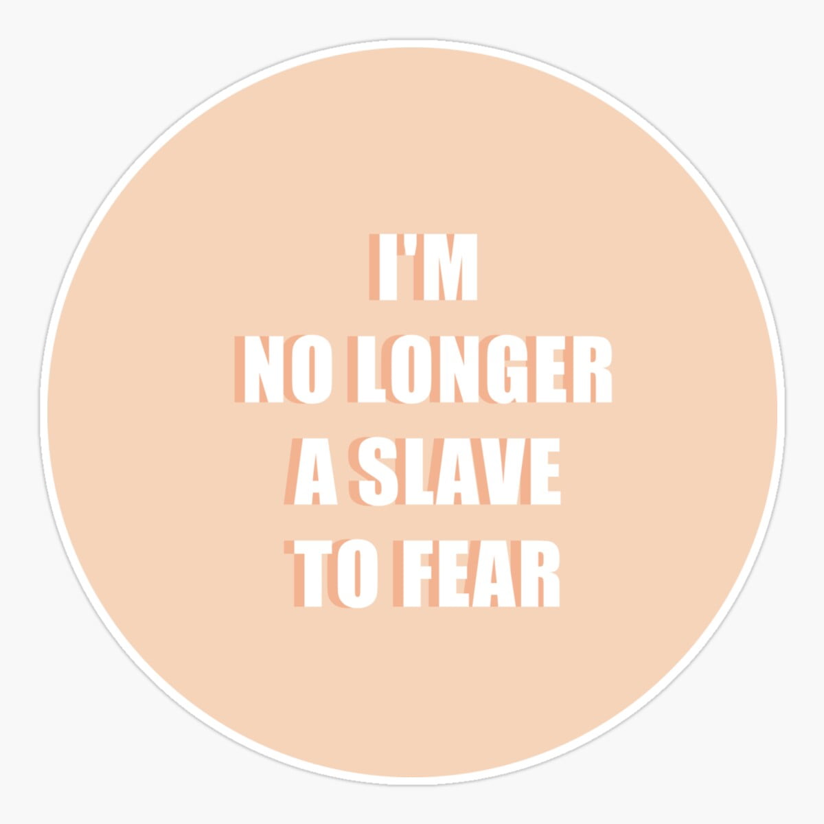 Stickology I'M No Longer A Slave To Fear Sticker, Phone Decal Water ...