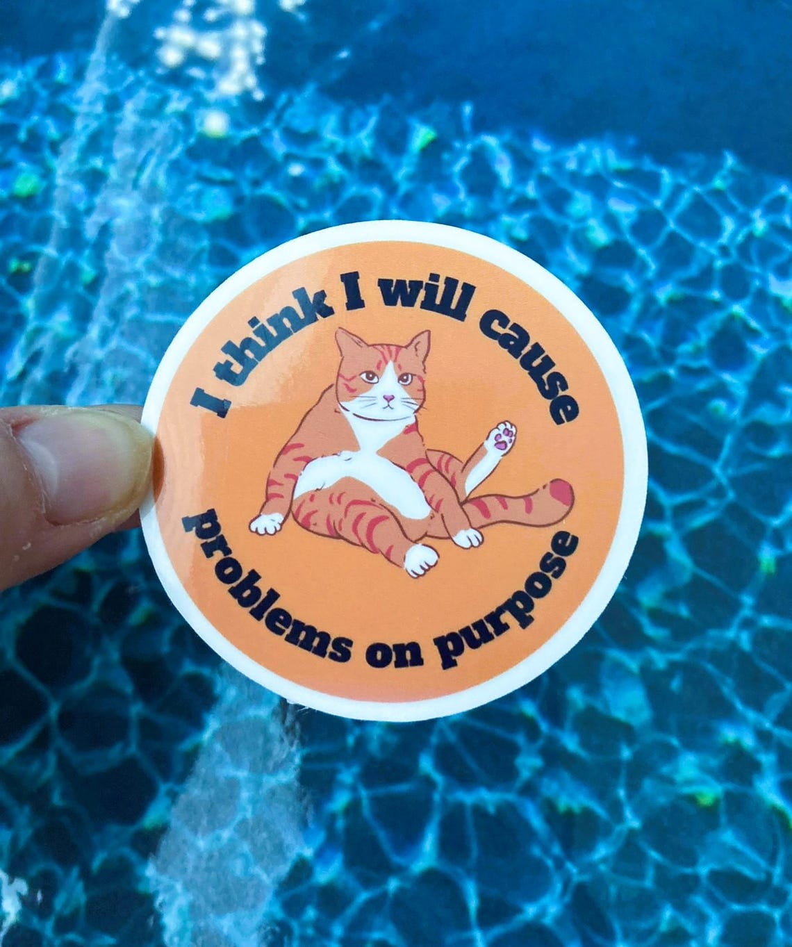 Stickology I think I will cause problems on purpose Orange Cat er ...