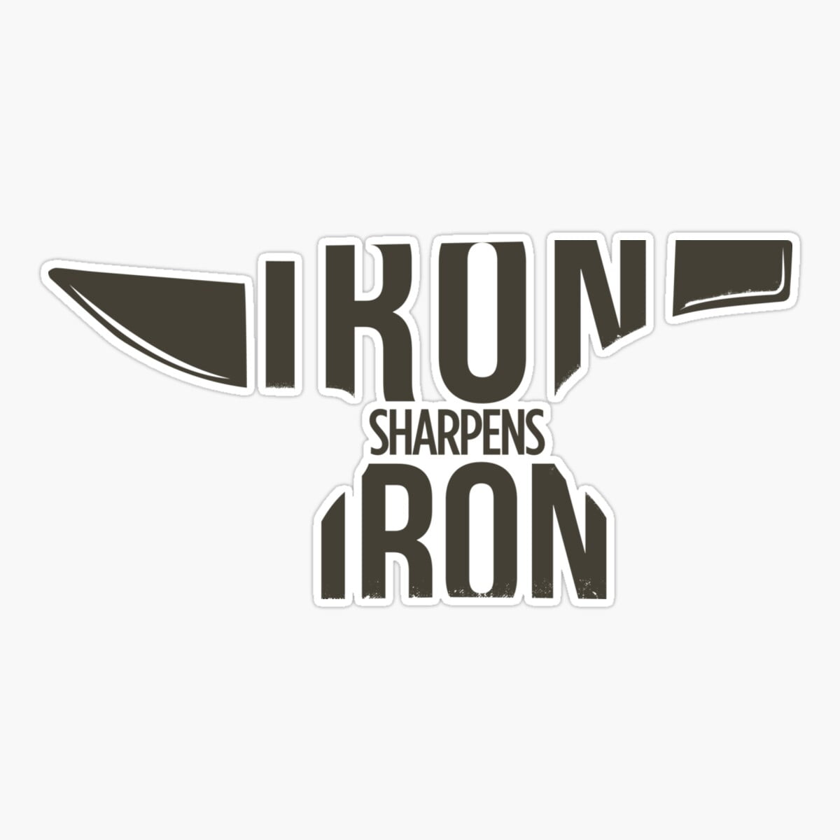 Stickology Iron Sharpens Iron Sticker, Phone Decal Water Bottle ...