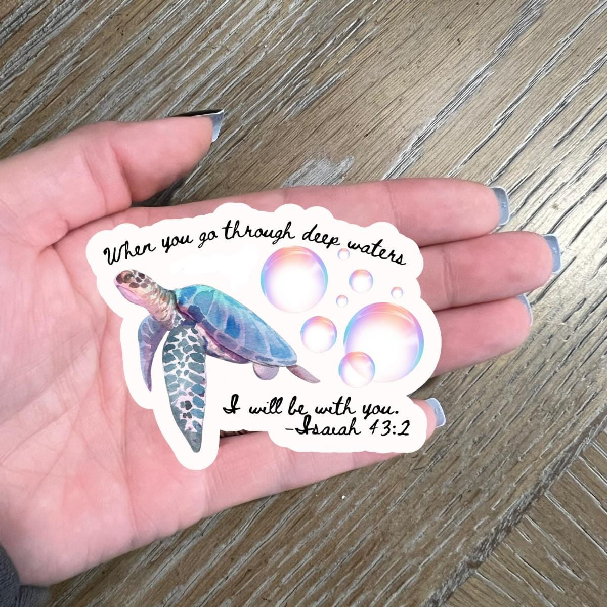 Stickology Isaiah 43:2 Sticker l Christian Sticker l Bible Sticker l ...