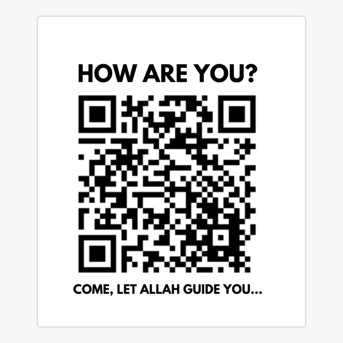 Stickology Islam Al-Quran Qr Code Sticker, Phone Decal Water Bottle ...