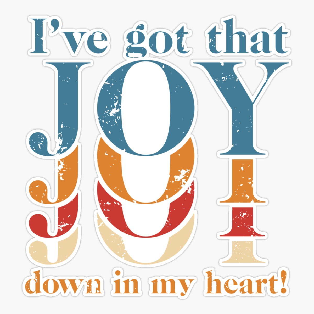 Stickology Joy In My Heart Sticker, Phone Decal Water Bottle Stickers ...