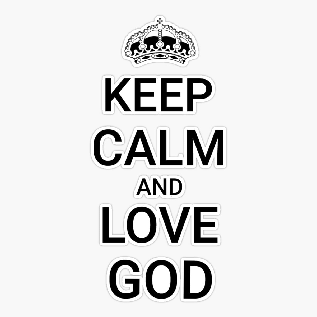 Stickology Keep Calm And Trust God Sticker, Phone Decal Water Bottle ...