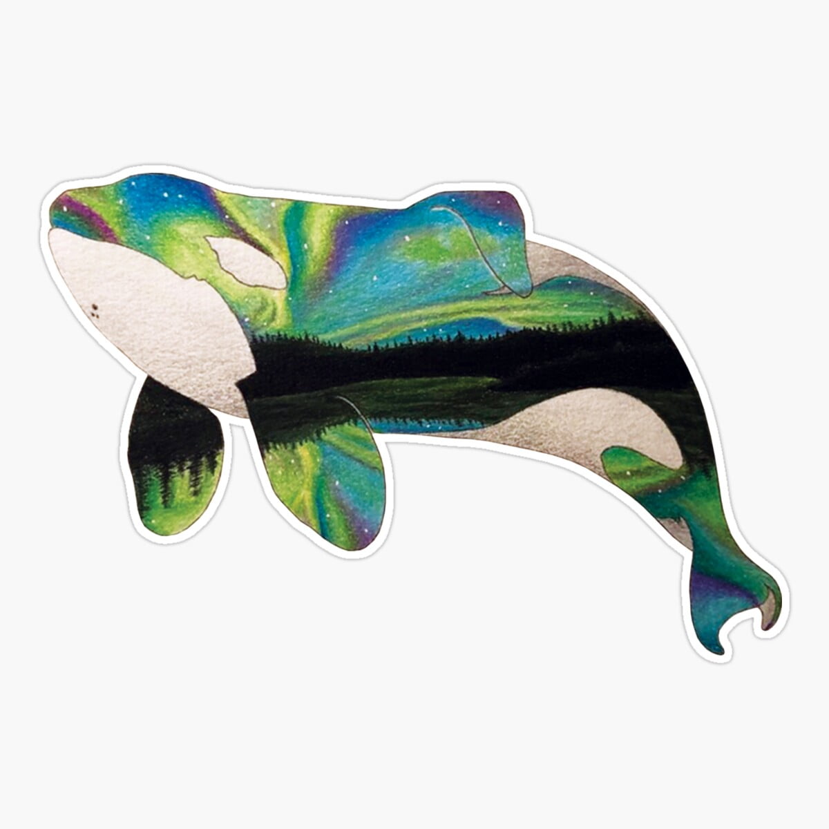 Stickology Keiko The Killer Whale Silhouette Sticker, Phone Decal Water ...