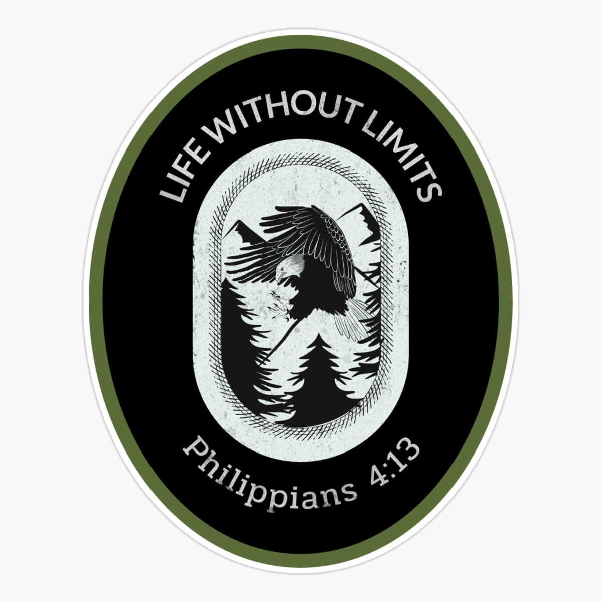 Stickology Life Without Limits Philippians 4:13 Christian Bible Verse ...