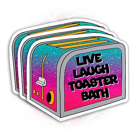 Stickology Live Laugh Toaster Bath Sticker Funny Bathroom Joke Dark ...