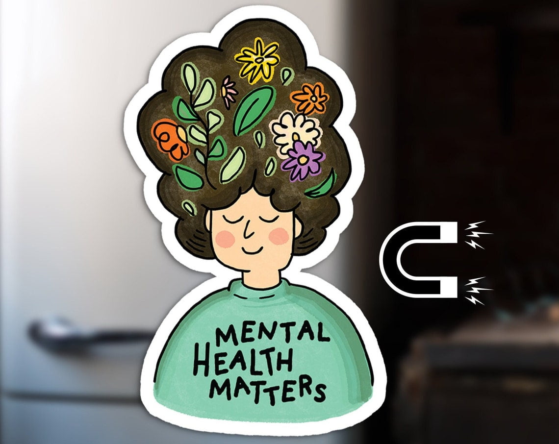Stickology Mental health matters magnet - Boho waterproof magnet - Good ...