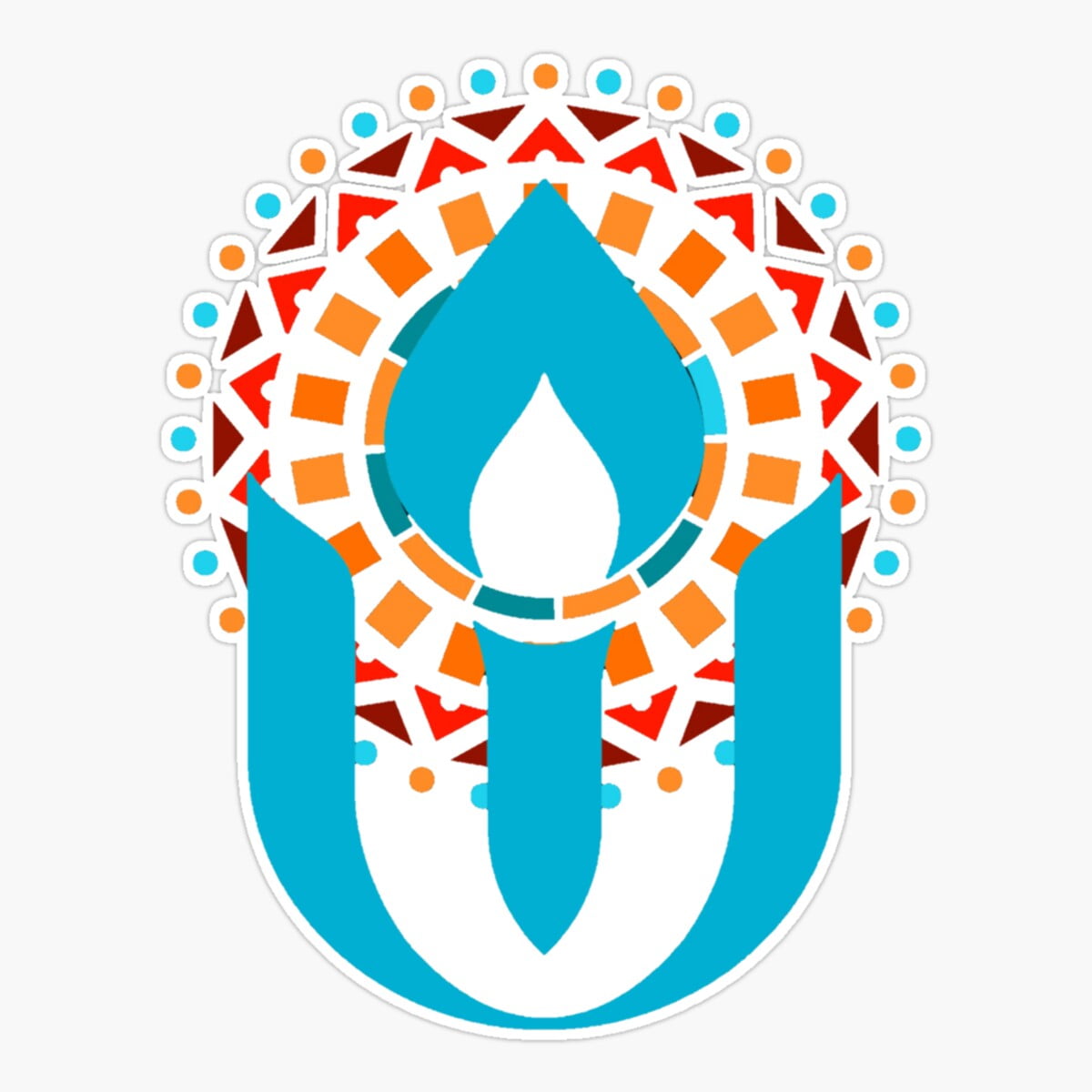 Stickology Mosaic Unitarian Universalism Chalice Sticker, Phone Decal ...