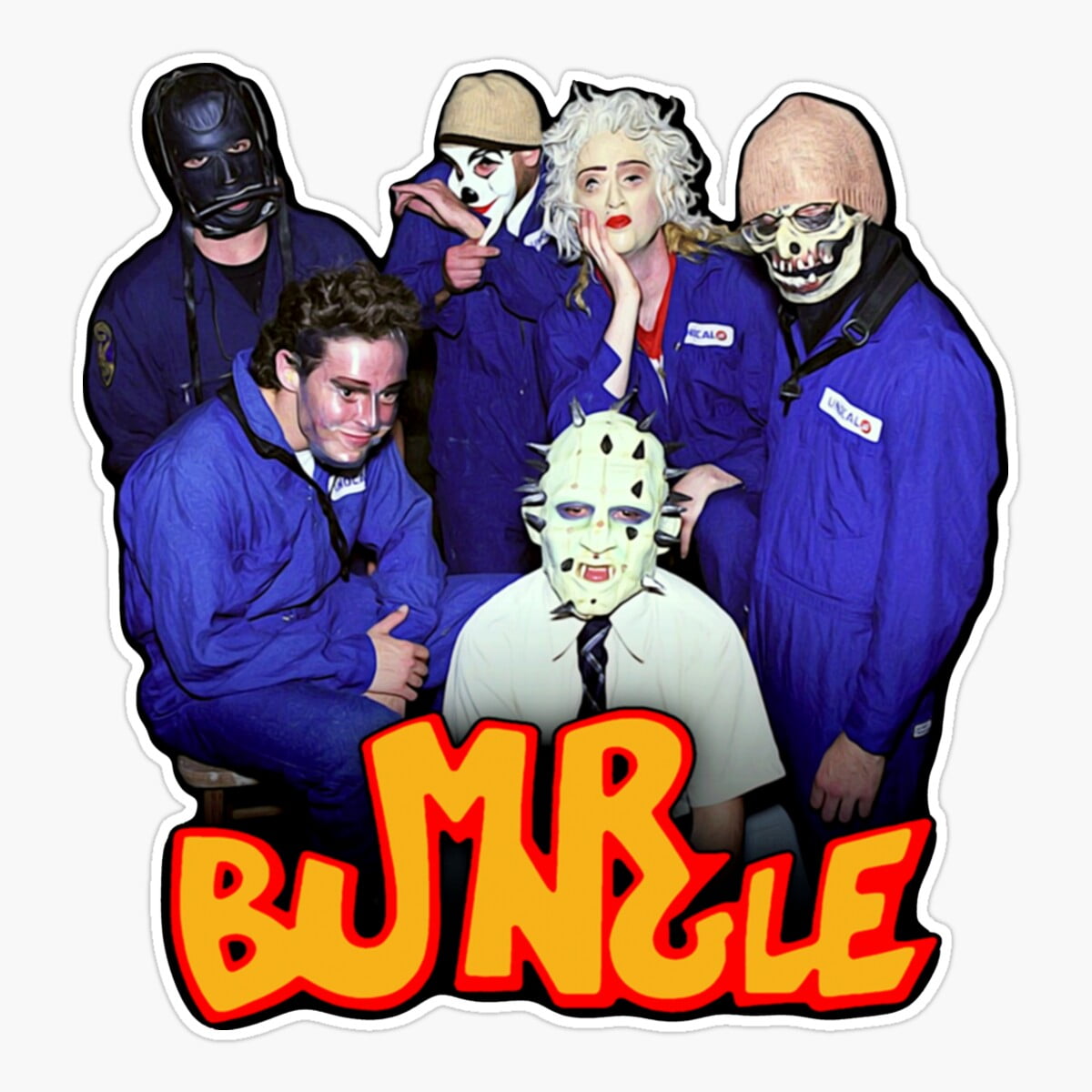 Stickology Mr Bungle 'Band Portrait' Sticker, Phone Decal Water Bottle ...
