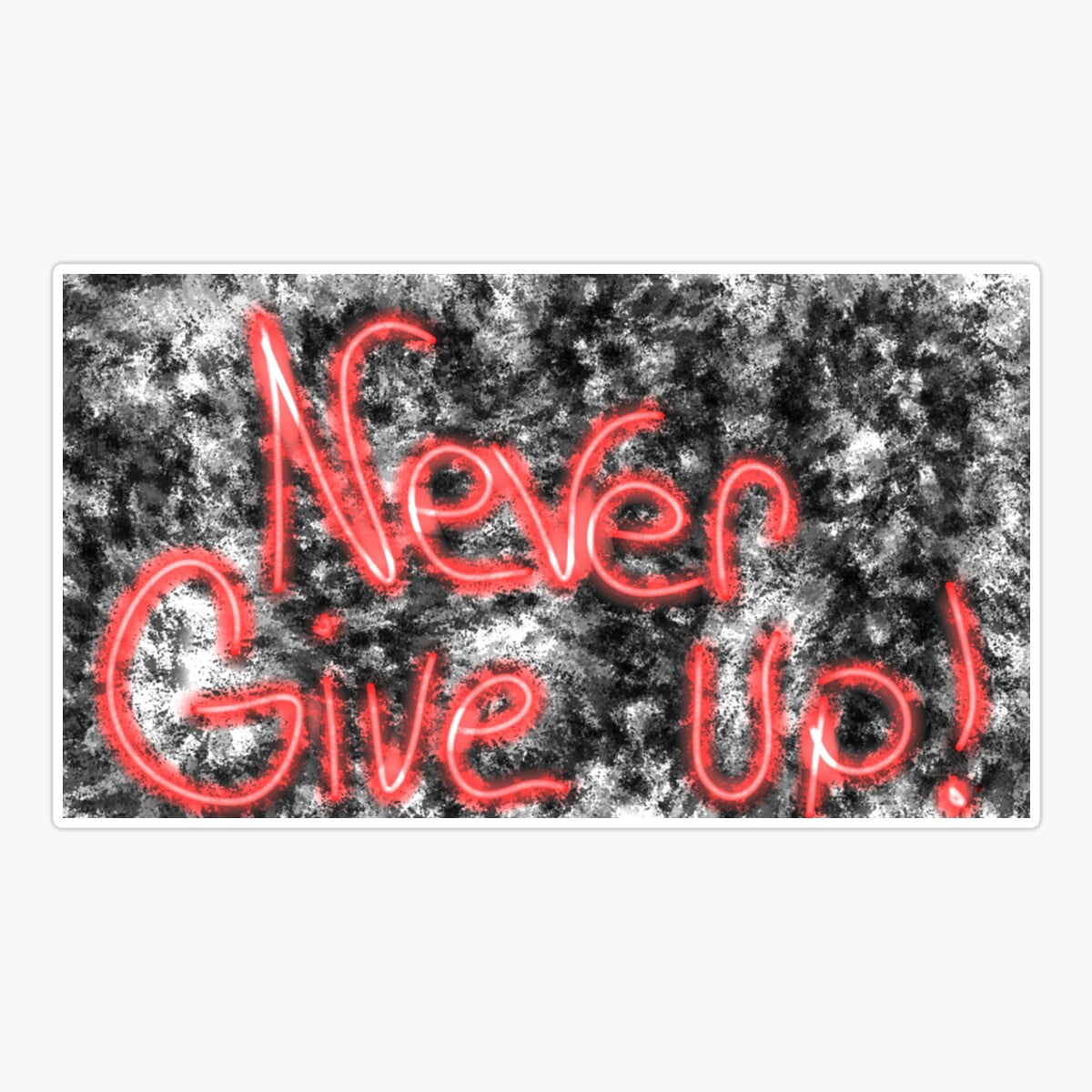 Stickology Never Give Up Sticker, Phone Decal Water Bottle Stickers Car ...