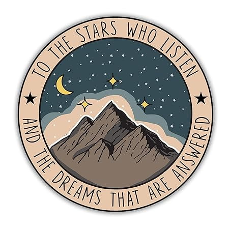 Stickology (New) to The Stars Who Listen Sticker, Inspirational ...