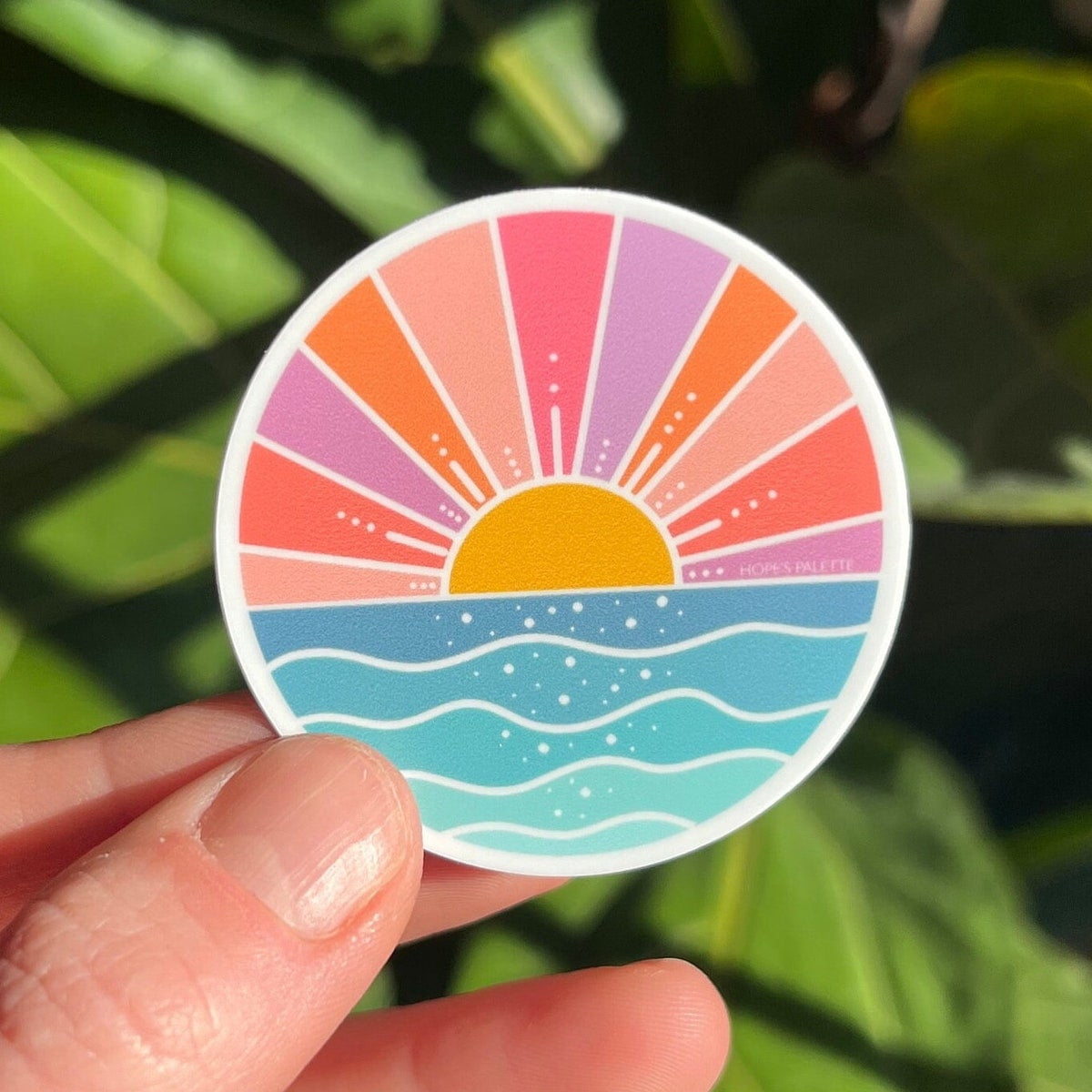 Stickology Ocean SunCircle Sticker, Choose from 2 inch or 3 inch Size ...