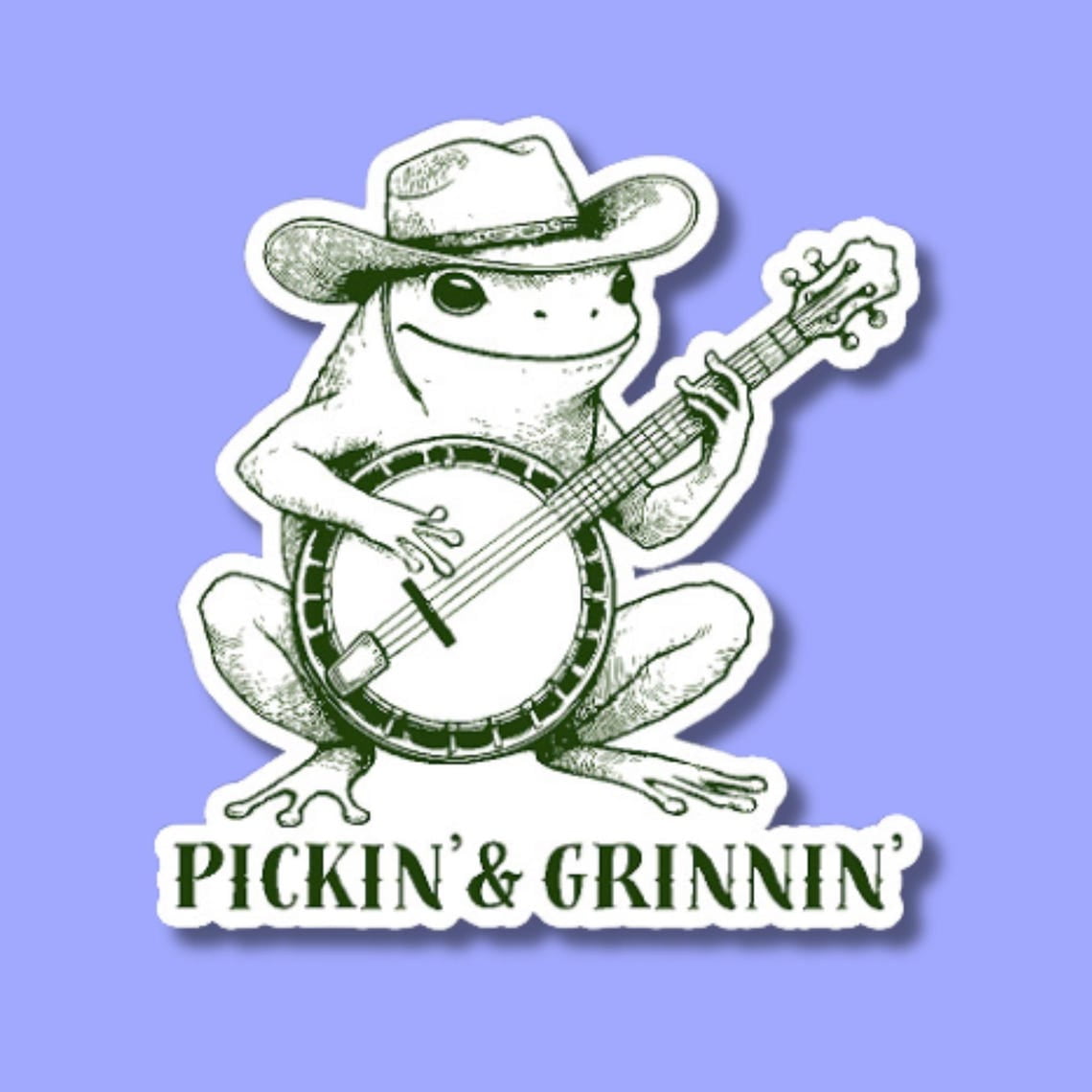 Stickology Pickin' & Grinnin Frog er, Funny Toad Playing Banjo er ...