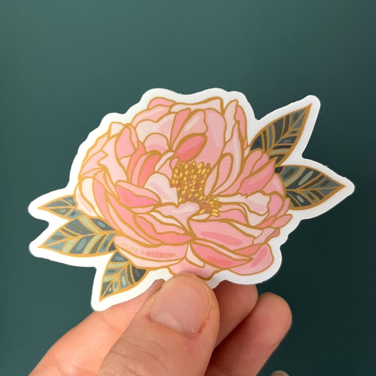 Stickology Pink Peony Laptop Sticker Waterproof Vinyl Decal - Walmart.com
