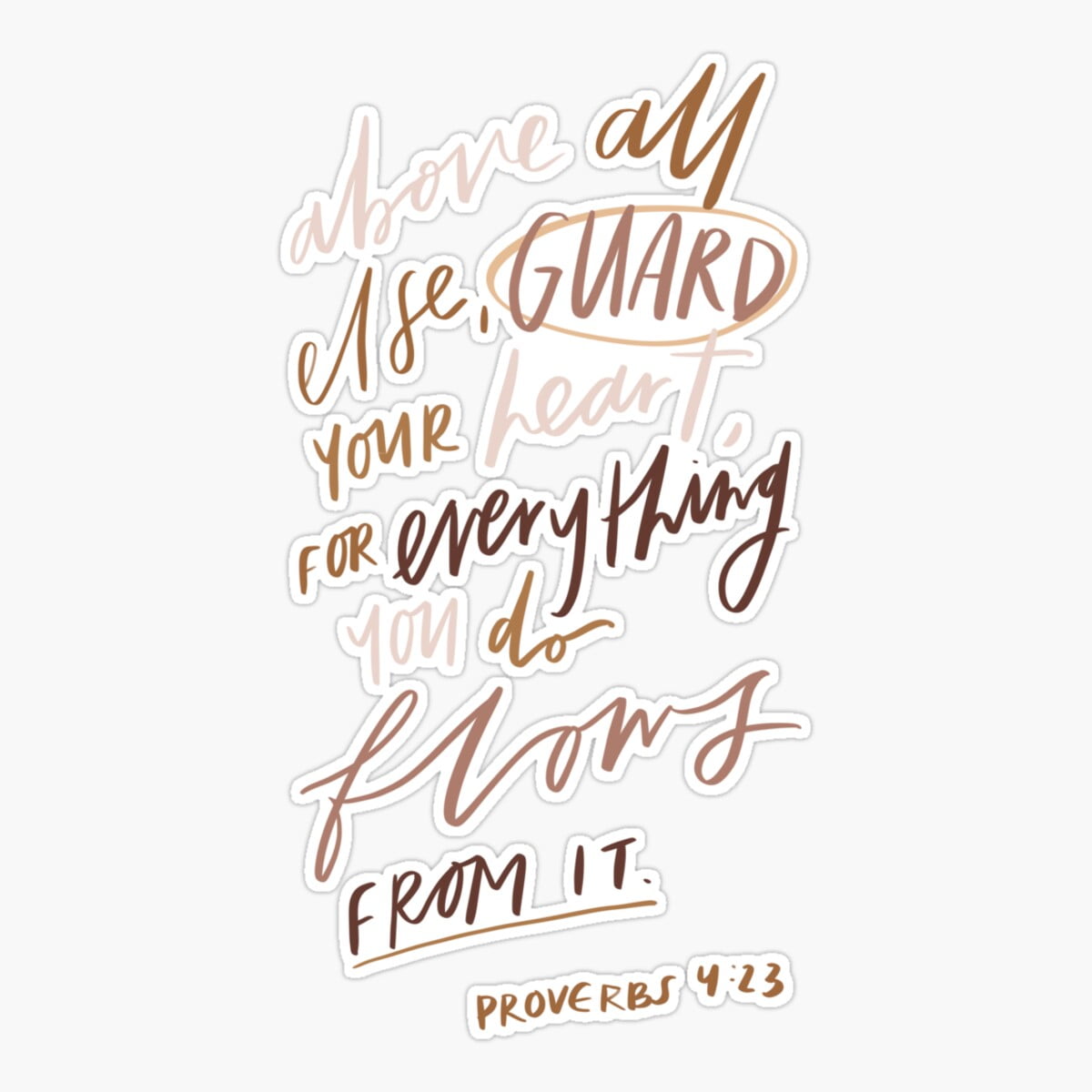 Stickology Proverbs 4:23 | Bible Verses | Christian Inspirational Faith ...