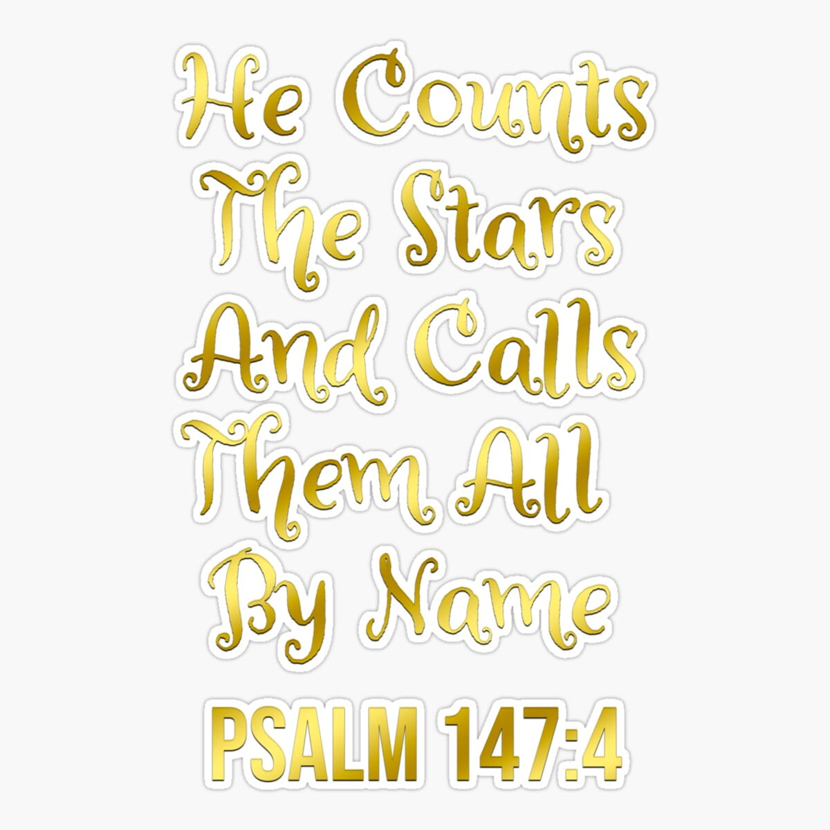 Stickology Psalm 147:4 | Bible Verse Quote | Christian | He Counts The ...