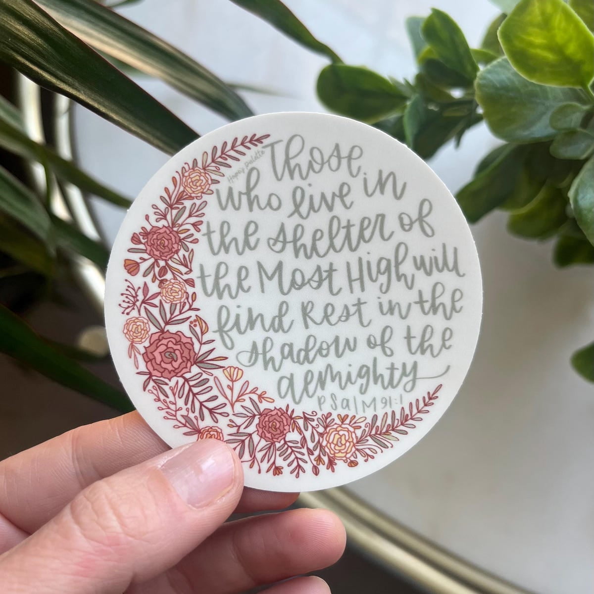 Stickology Psalm 91 Hand Lettered Bible Verse Vinyl Sticker with ...