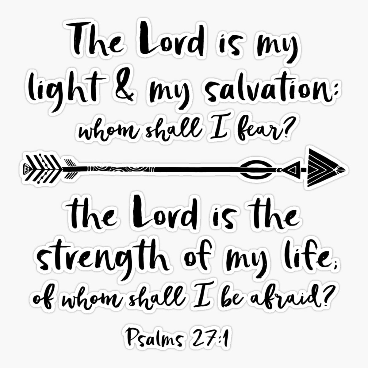 Stickology Psalms: The Lord Is My Light & My Salvation Verse Sticker ...