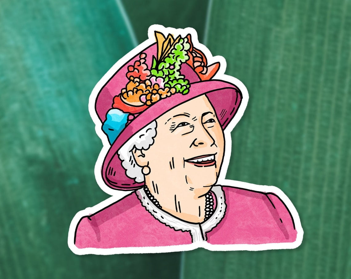 Stickology Queen Elizabeth II er - Queen of England er - Queen crown er ...