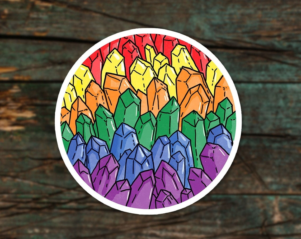 Stickology Rainbow flag circle er - Subtle gay pride vinyl er - lgbtq+ ...