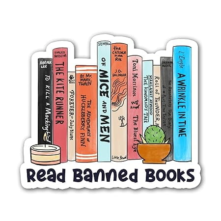 Stickology Read Banned Books Sticker, Bookish Stickers, Book Lover ...