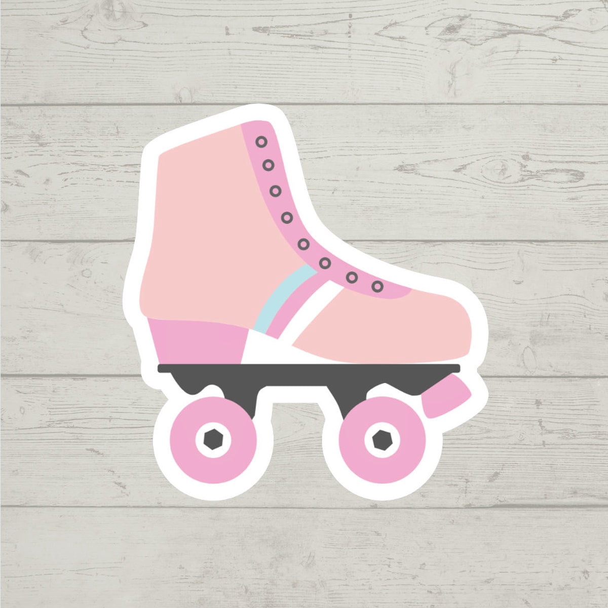 Stickology Roller skate sticker pink skates original skates tumbler ...