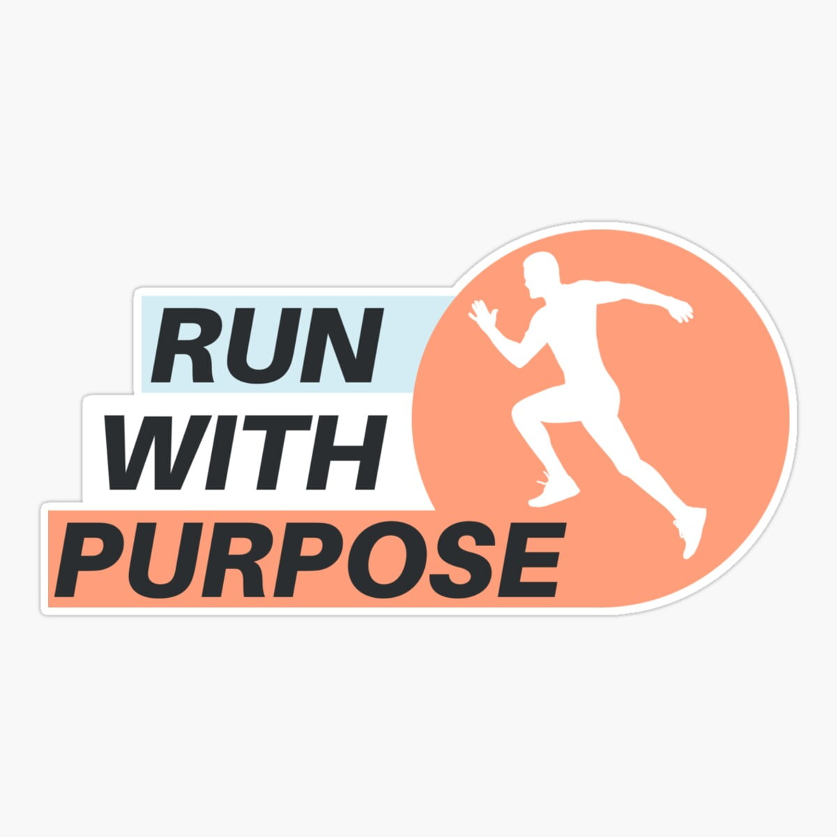 Stickology Run With Purpose Sticker, Phone Decal Water Bottle Stickers ...