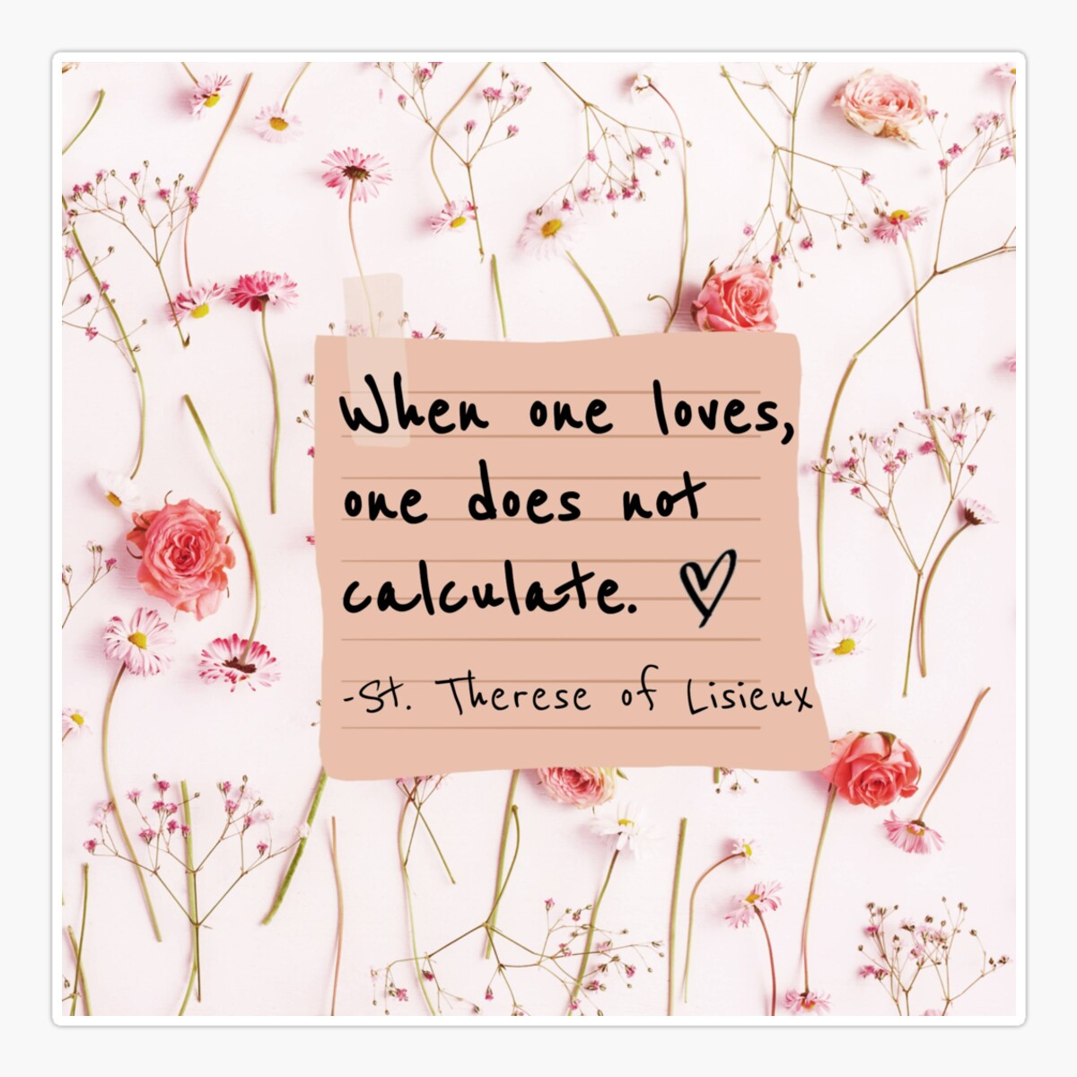 Stickology Saint Therese Of Lisieux Quote On Love Sticker, Phone Decal ...