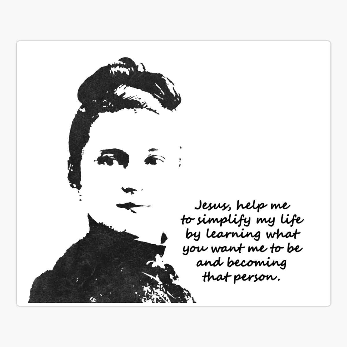 Stickology Saint Therese Of Lisieux Sticker, Phone Decal Water Bottle ...