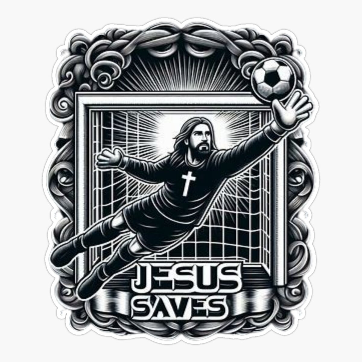 Stickology Saves Goalkeeper . Cute Football Sticker, Phone Decal Water ...