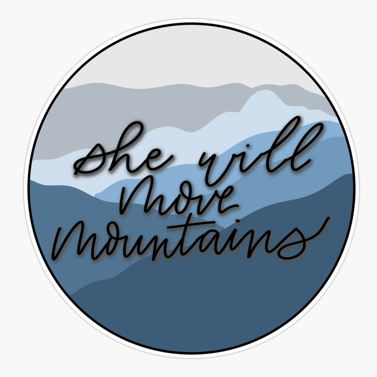Stickology She Will Move Mountains Sticker, Phone Decal Water Bottle ...