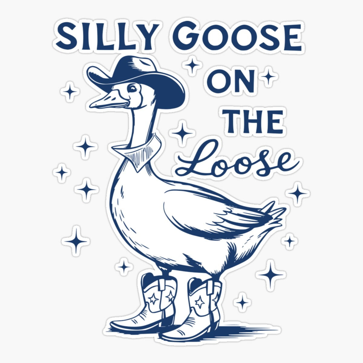 Stickology Silly Goose On The Loose Sticker, Phone Decal Water Bottle ...