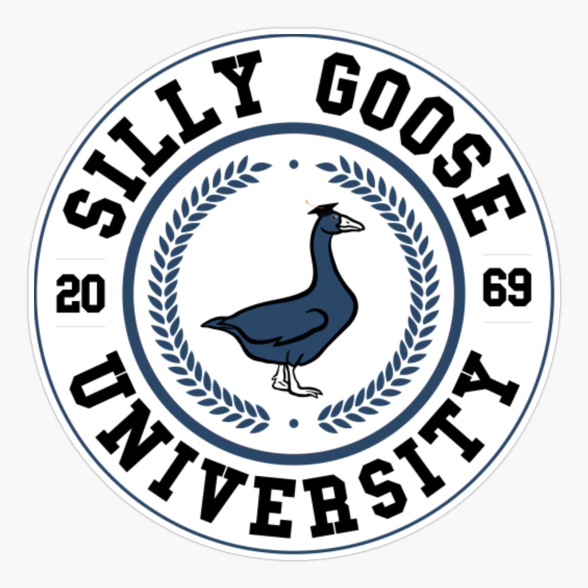 Stickology Silly Goose University - Funny Goose 32 Sticker, Phone Decal ...
